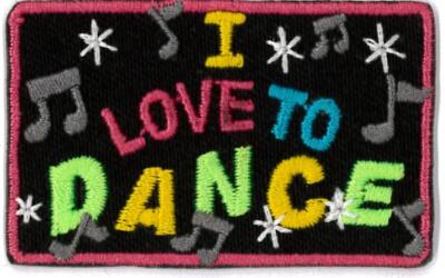 Girl I LOVE TO DANCE Fun Patches Crest Badges SCOUT GUIDE Music Class ...