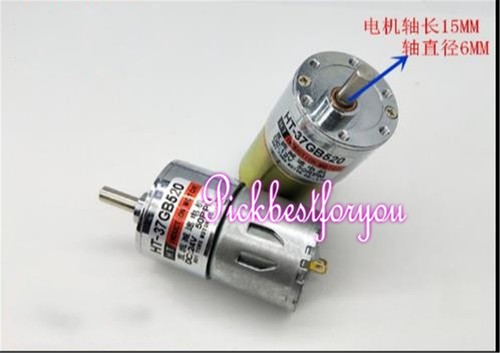 1PCS DC12V/24V 10W 5-600RPM 37GB520 Micro CW/CCW Geared Motor #MW45 QL ...
