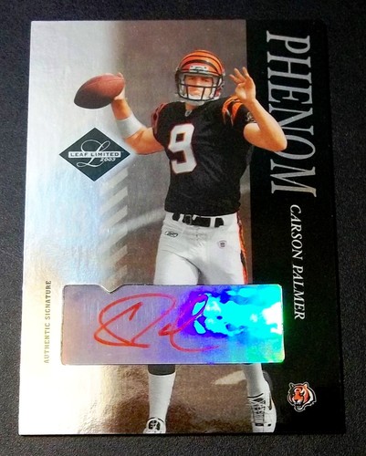 #/150 Rc Carson Palmer Auto 2003 Leaf Limited Phenom 133 Signed Rookie ...