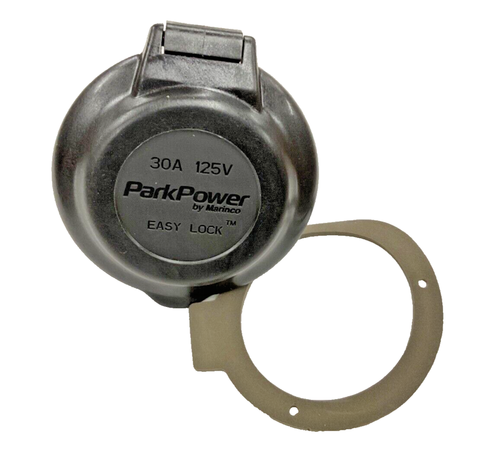 Park Power Marinco BLK 30 AMP / 125 VOLT Inlet Cover and Bezel RV | eBay