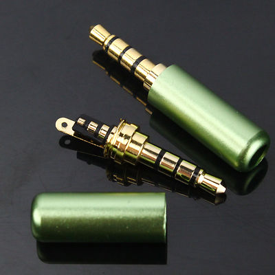 5X4Pole 3.5mm Male Repair headphone TRRS Plug Metal Audio Soldering ...