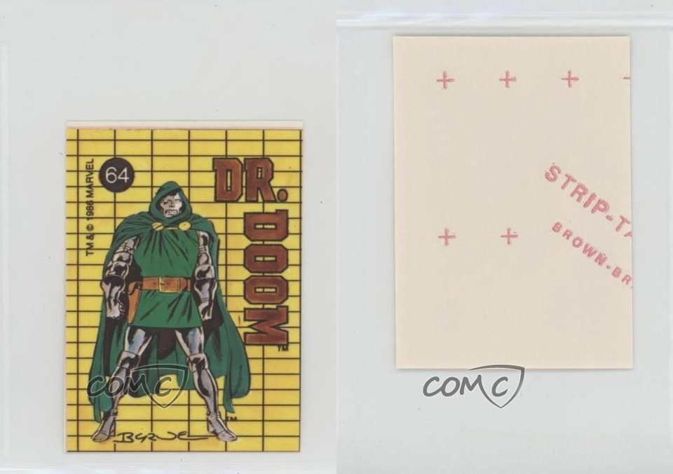 1986 Comic Images Marvel Universe - Stickers I: Official Doctor Doom ...