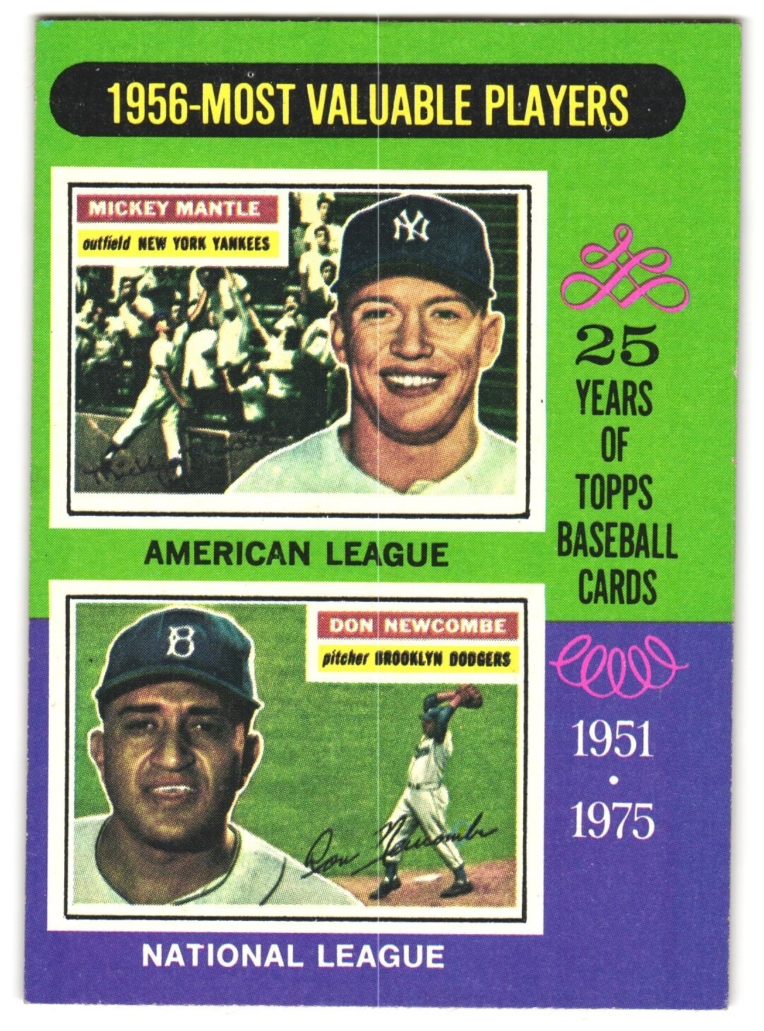Mickey Mantle & Don Newcome MVP 1975 Topps MLB Trading Card #194 B | eBay