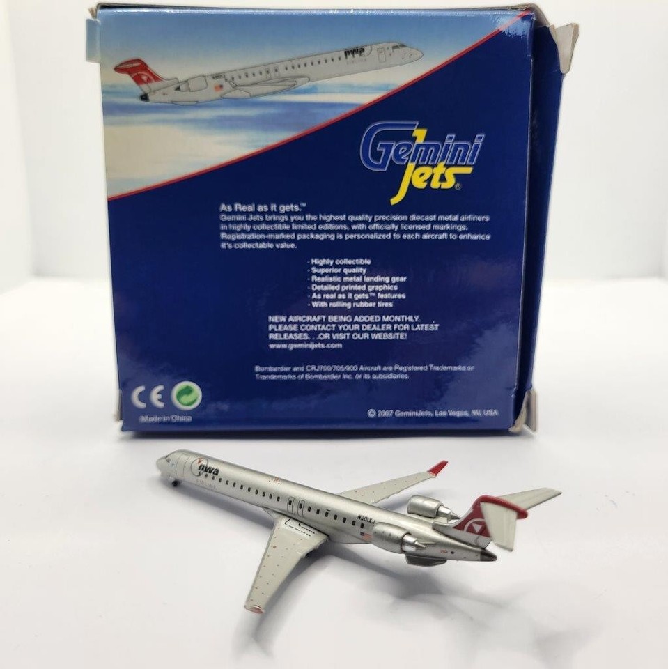Gemini Jets 1:400 Northwest Airlines N901XJ Bombardier CRJ-900 Diecast ...