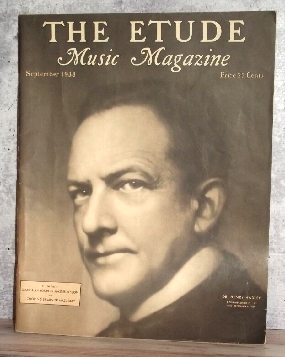 Vintage The Etude Music Magazine September 1938 Dr Henry Hadley B25 | eBay