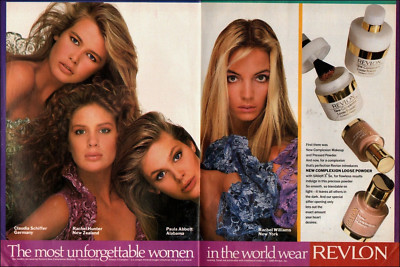 1989 Vintage ad Revlon The Most unforgettable Women Claudia Schiffer 04 ...