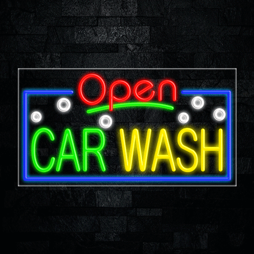 Car Wash LED Neon Sign 33"L x 18"H #35477 | eBay