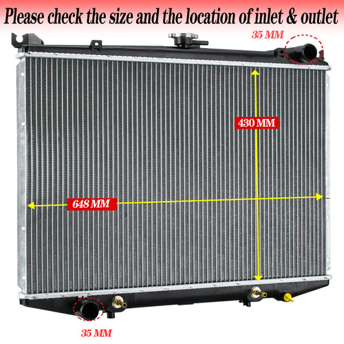 PREMIUM ALUMINUM CORE RADIATOR FOR 1986-97 NISSAN NAVARA D21 DIESEL 2.5 ...