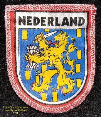LMH PATCH Badge NEDERLAND Lion Sword COAT ARMS Royal NETHERLANDS Nassau ...