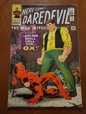 Daredevil #15 (Marvel Comics 1966) 1st Appearance of The Ox! Silver Age ...