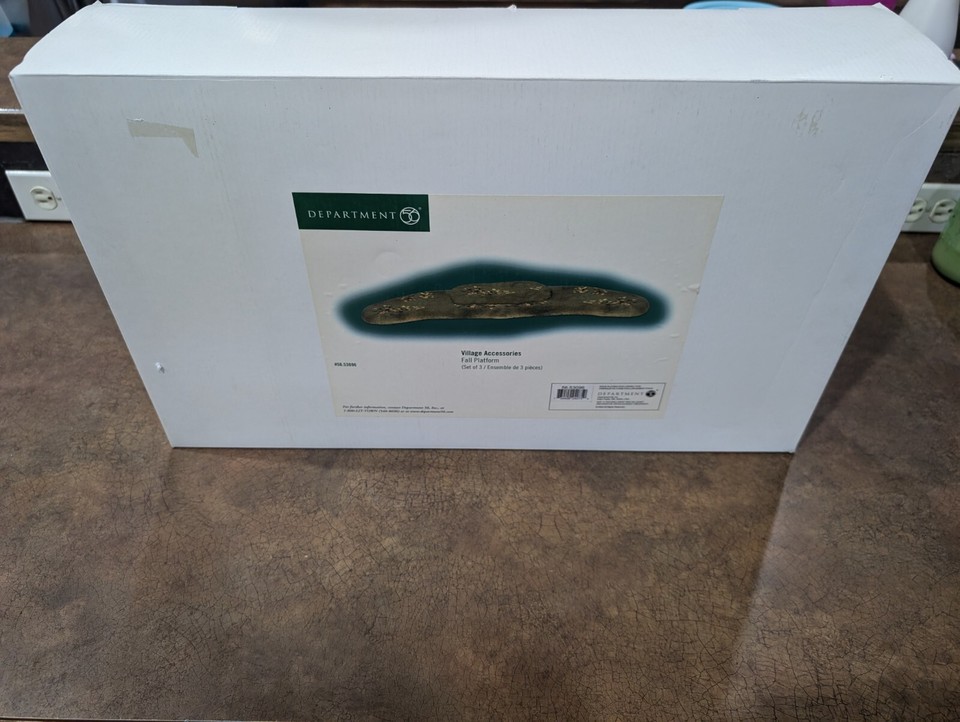 DEPT 56 VILLAGE FALL PLATFORM LEAVES ACCESSORIES 53096 SNOW VILLAGE ...