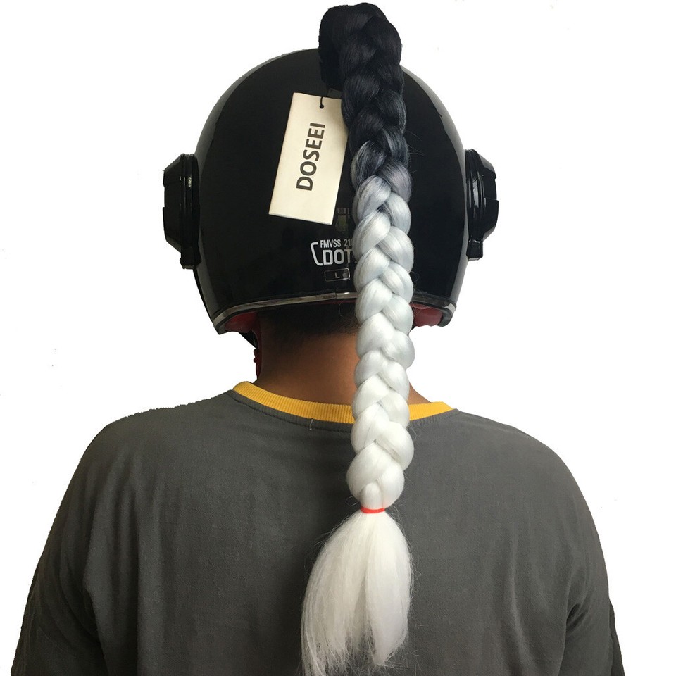 Gradient Ramp Helmet Braids / Ponytail Motorcycle Bike PC Helmet Hair 1 ...