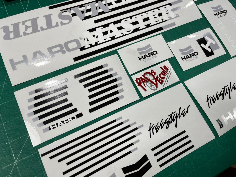 Haro master88 custom ฺblack/white/gray with clear background sticker ...