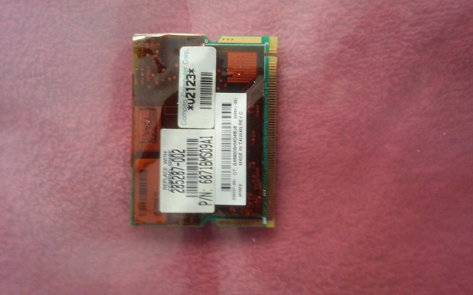 Vintage INTERNAL DIAL UP MODEM #285287-002 V3123--COMPAQ EVO N800C ...