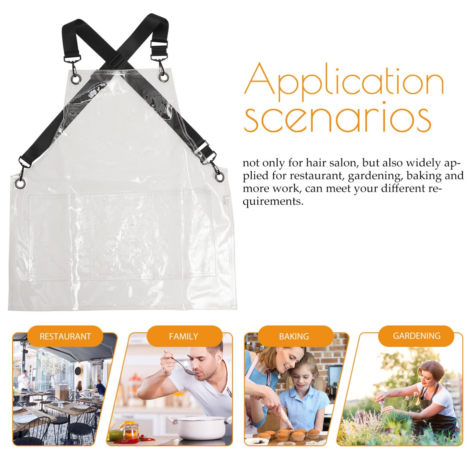 Salon Stylist Aprons Clear Apron Plastic Aprons Barber Apron Hair ...