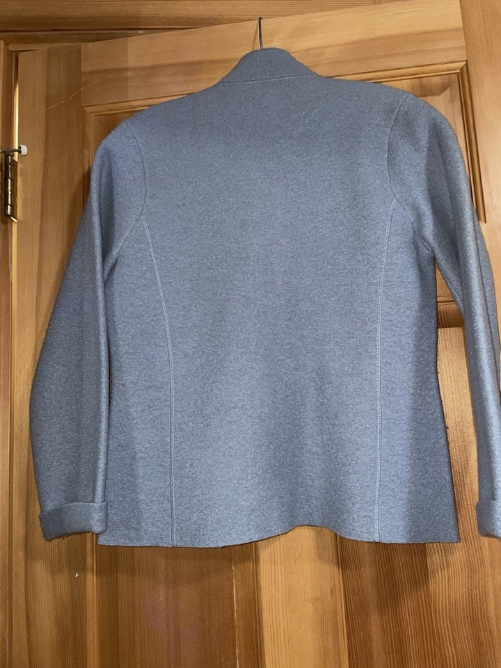 Eileen Fisher Sweater Womens Size PP Wool Light Blue Zip Up Jacket ...