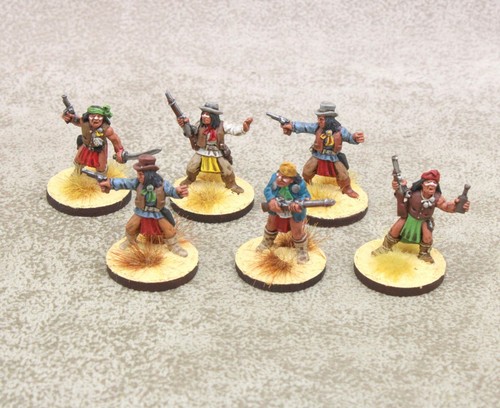 28mm Old West metal APACHE WARRIORS x6 Very Well Painted Wargames Foundry 31054 | eBay UK