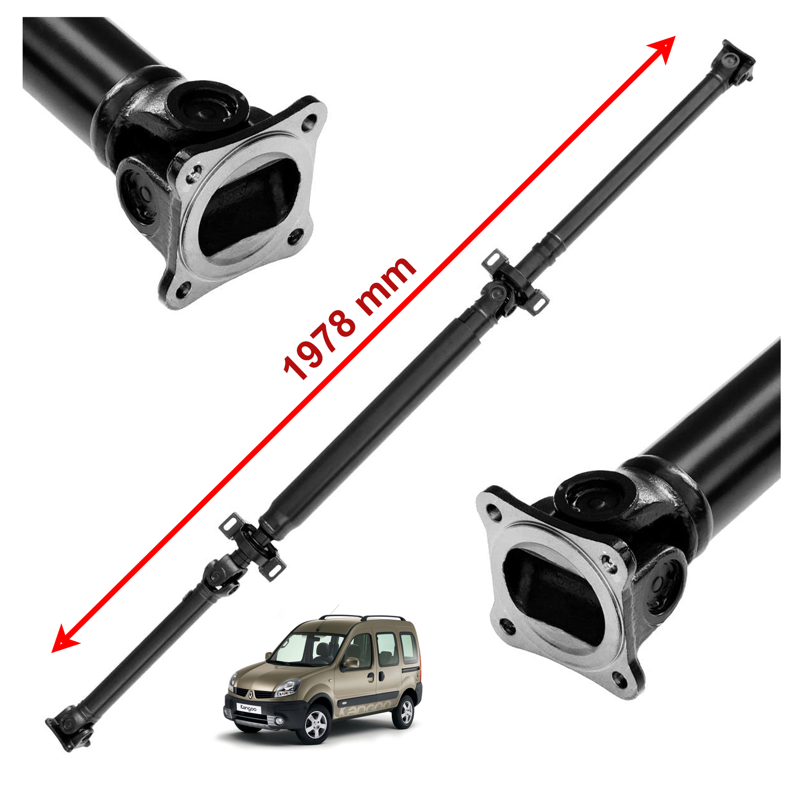 ARBRE KANGOO TRANSMISSION 4X4 RENFORCÉ 1978 mm 8200149811 8200144401 ...