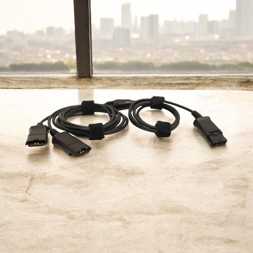 Plantronics Headset Y Splitter Supervisor Training Cable without Mute ...