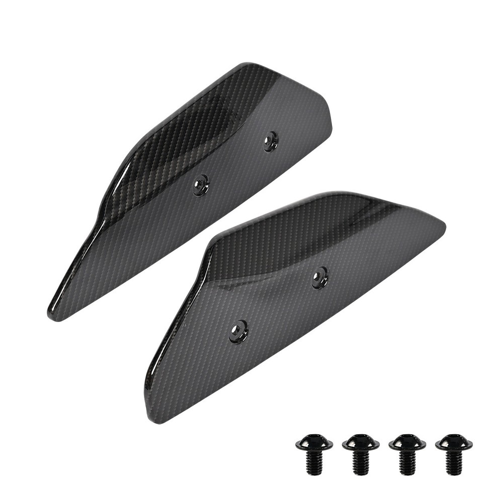 2* For Corvette C8 2020-2024 Carbon Fiber Rear High Wing Spoiler Side ...