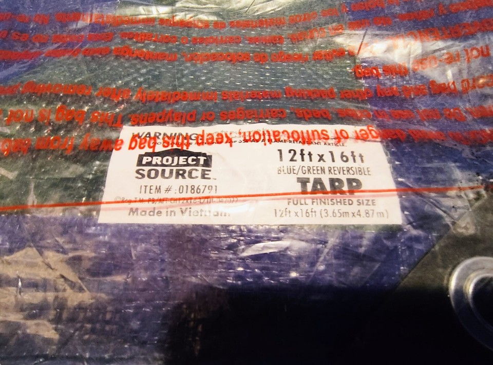 Project Source 12ft X 16ft Reversible Tarp 0186791 | eBay