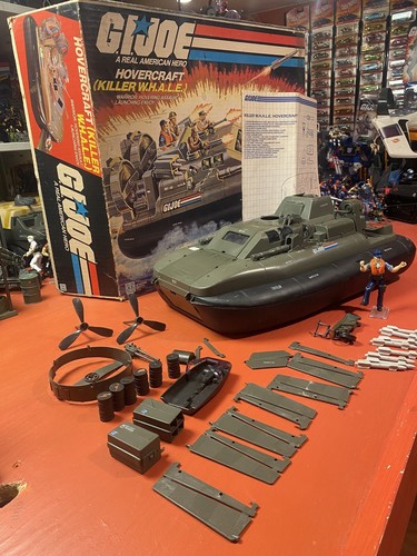GI JOE Whale Hovercraft Incomplete W/ Box instructions Cutter Nice 1984 ...