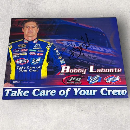Bobby Labonte JTG CLOROX TOYOTA CAMRY #47 2012 signed 8x10 NASCAR HOFer ...