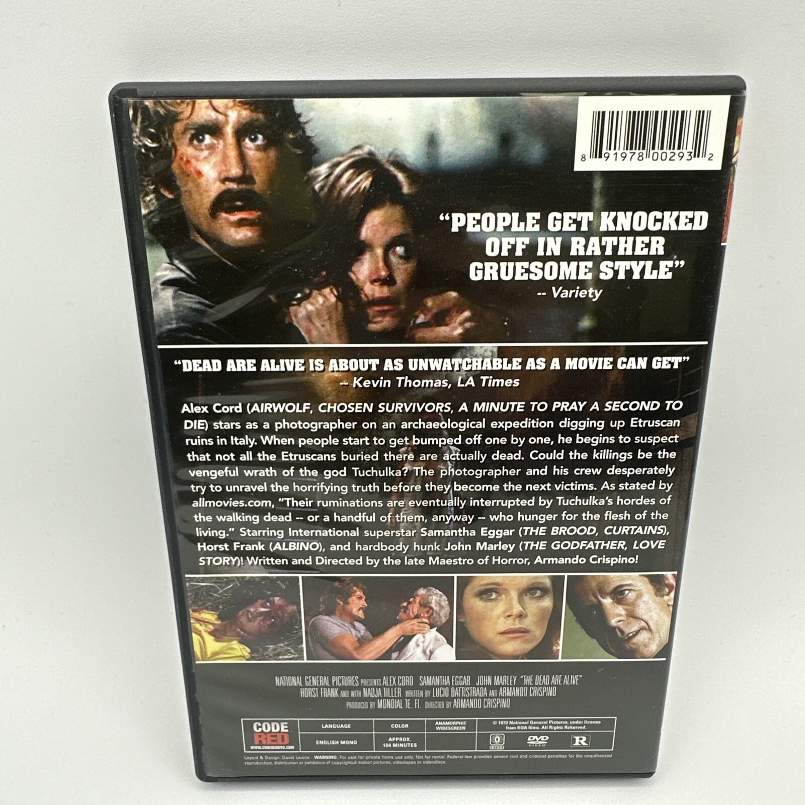 The Dead Are Alive DVD 1972 Code Red Alex Cord Samantha Eggar Horror ...