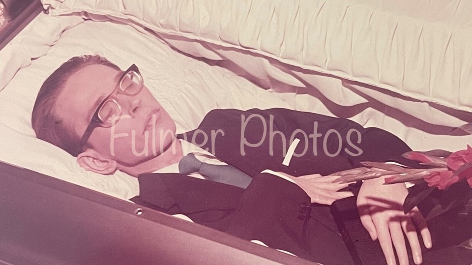 Rare Post Mortem Boy young Man Funeral Coffin 1970s Color Photo ...