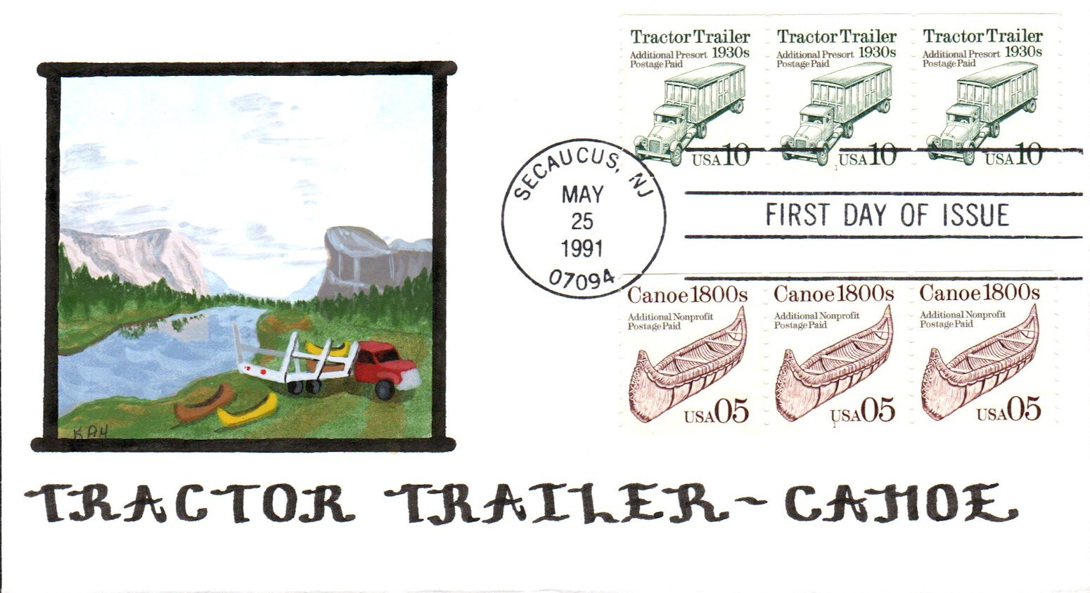 #2453//57 Canoe - Tractor Trailer PNC KAH FDC (11819912453-57002) | eBay