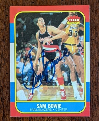 Sam Bowie autographed 1986-87 Fleer Auto Signed Rookie Card Trail ...