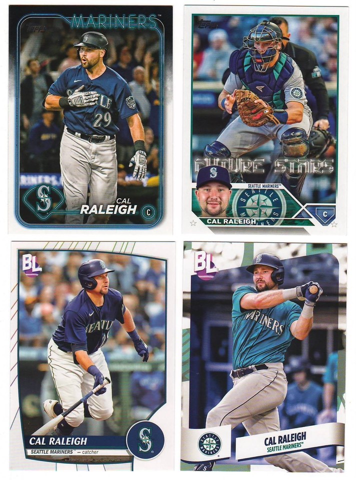 x13 Different Cal Raleigh Rookie Card lot Topps Chrome Heritage Phoenix ...