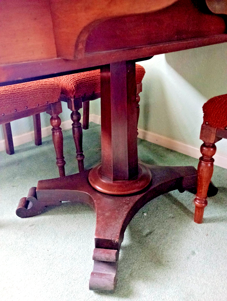 Antique drop leaf dining table and 4 chairs | eBay UK