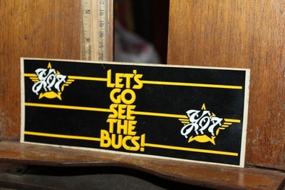 Vintage 1970's Bumper Sticker Y97 Pittsburgh FM Let's Go See The Buc's ...