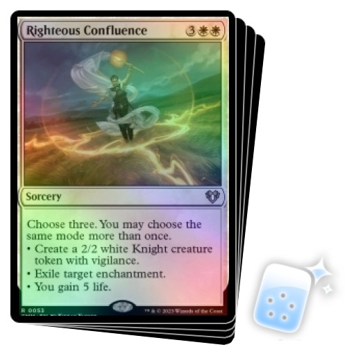 FOIL RIGHTEOUS CONFLUENCE X4 Commander Masters Magic MTG MINT CARD | eBay