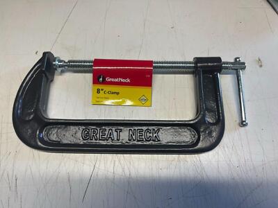 8 Inch C-Clamp GreatNeck Heavy Duty Cast Iron CCC8 Wood Working ...