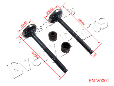 23mm 20mm Engine Head Intake Exhaust Valve 90cc 110cc 125cc ATV Dirt ...