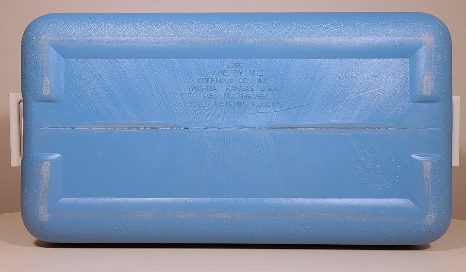 VINTAGE COLEMAN COOLER RETRO BLUE 1979 POLYLITE MODEL 5286 LARGE w ...