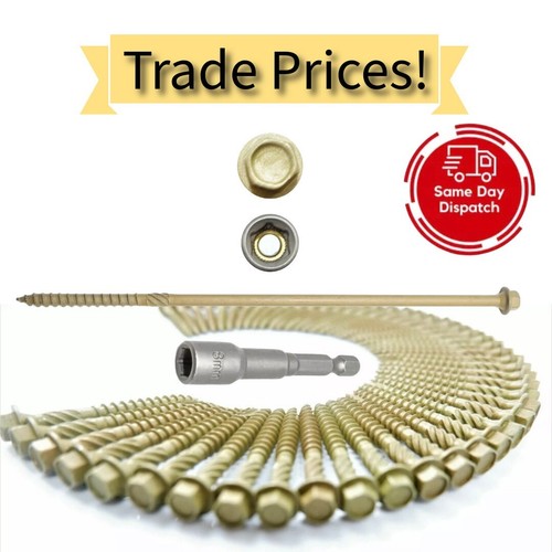 HEX HEAD LANDSCAPE SCREWS SLEEPER DECKING FIXING TIMBERFIX IN-DEX TYPE ...