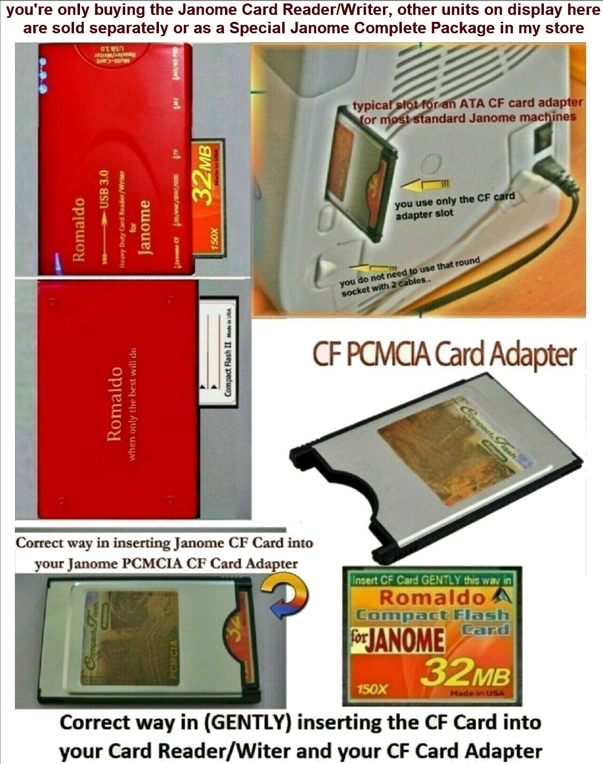 INTERNATIONAL SITES: Janome Card Reader/Writer USB Connection 24 ...