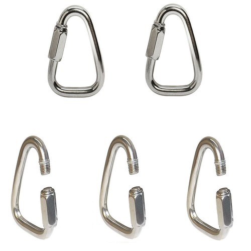5 PCS Stainless Steel 3/8" Marine Triangle Quick Link 2220 LBS Shackle ...