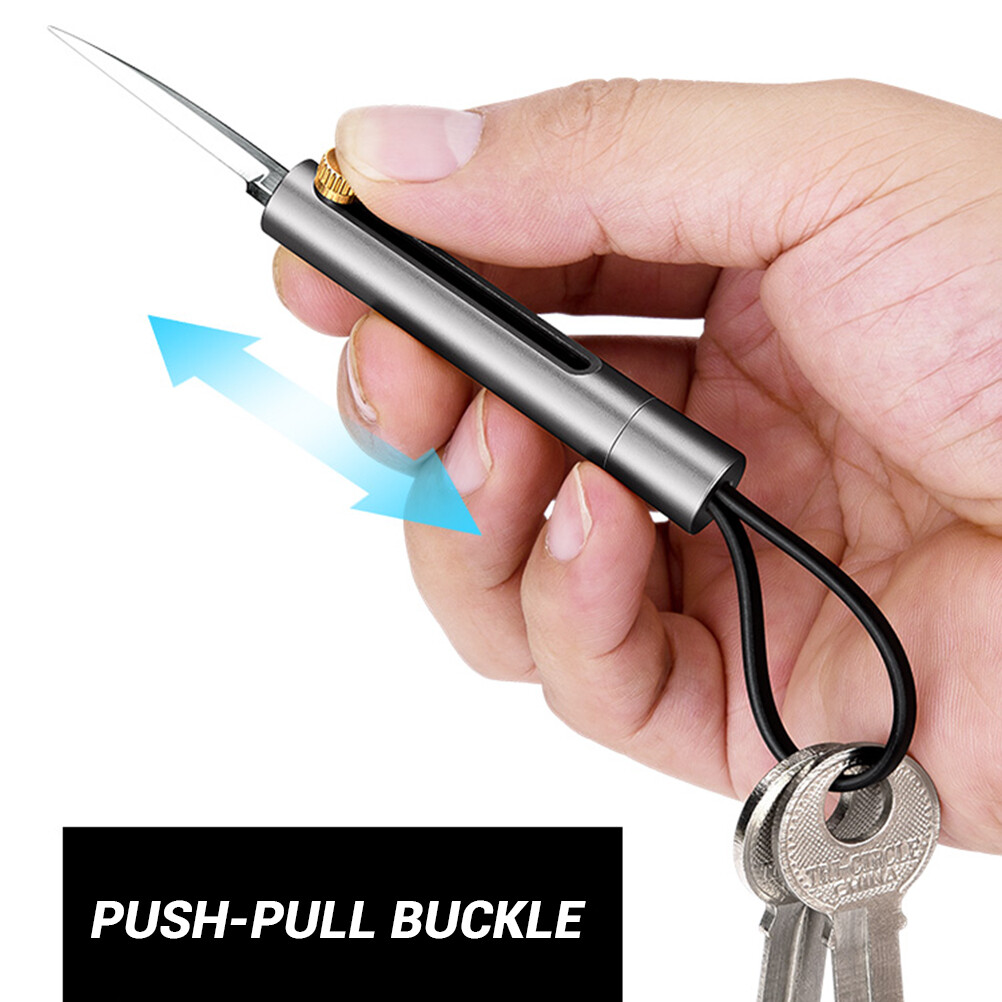 Box Cutter Keychain Metal Outdoor Knife Keychain Retractable For ...