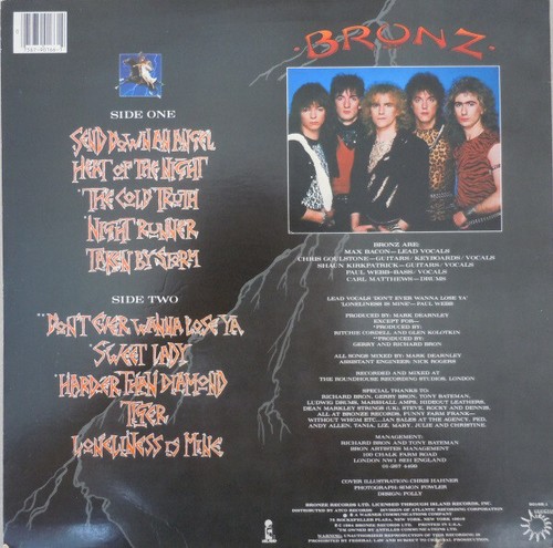 Bronz - Taken By Storm 1984 LP, Album Bronze, Island Records 7 90166-1 ...