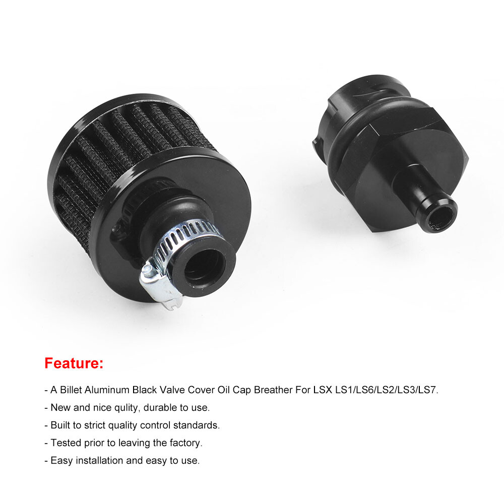 Billet Valve Cover Oil Cap Breather Fitting Filter For LSX LS1 LS6 LS2 ...