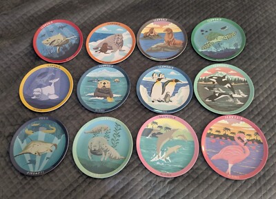Seaworld Member Pass Melamine Plates 7" Set Of 12 | eBay