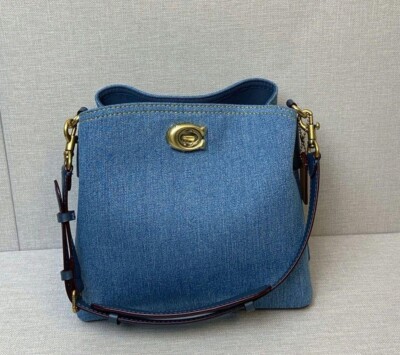 COACH CS241 Willow Denim Shoulder Bag 2WAY Blue outlet New | eBay