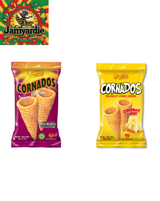 Sunshine Snacks Cornados Crunchy Corn Cones Barbecue and Cheese flavor ...