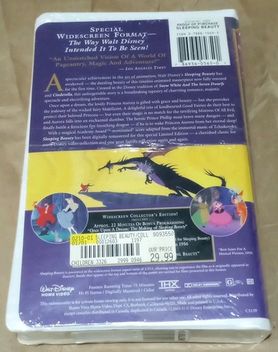 Sleeping Beauty Widescreen (VHS) Walt Disney - Factory Sealed ...