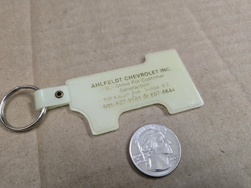Ahlfeldt Chevy Volga South Dakota SD Vintage Car Dealership Keychain ...