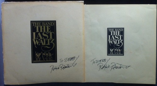 BAND Last Waltz LP Cover And Booklet Both Autographed Signed x2 ROBBIE ...